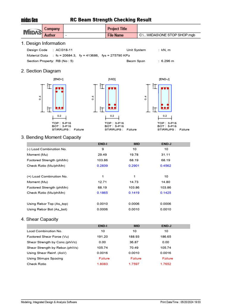 Midas Gen: 1. Design Information | PDF