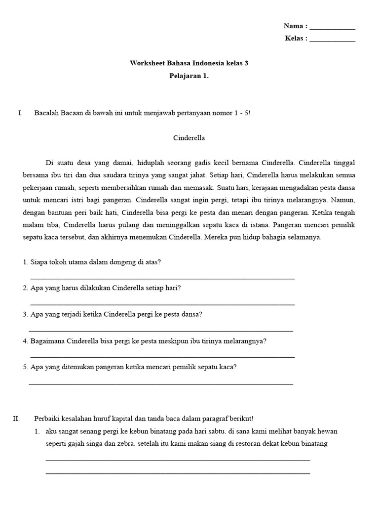 Worksheet BI | PDF