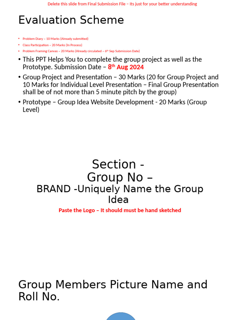 Final Group Project, Presentation Deck and Prototype Assignment | PDF