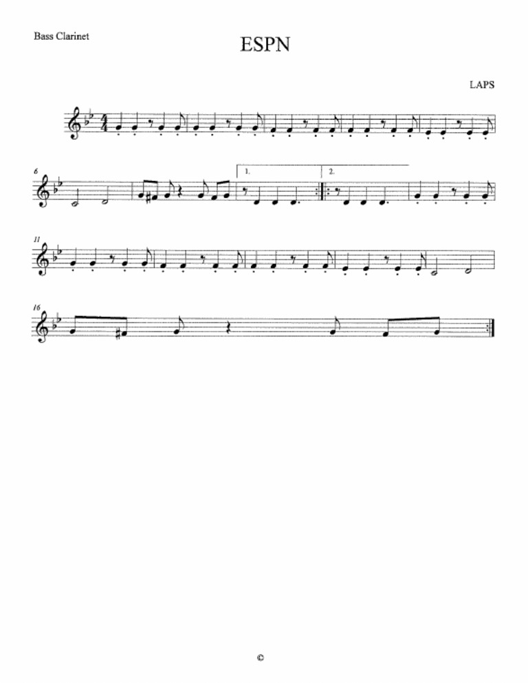 8 ESPN Bass Clarinet | PDF