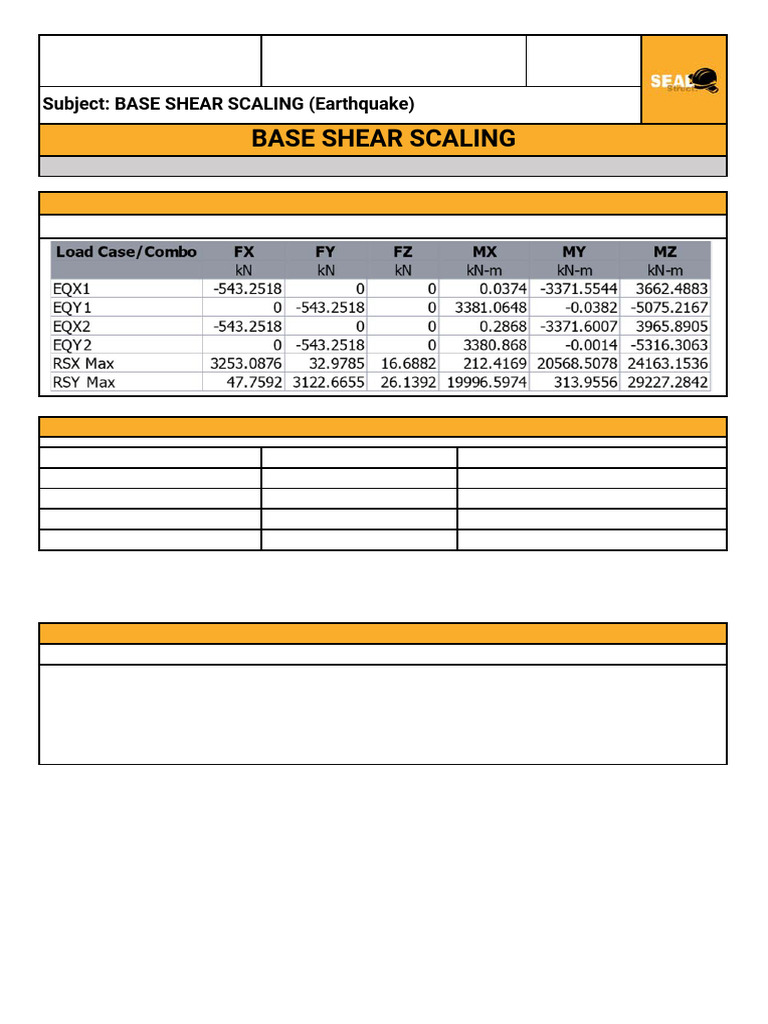 Base Shear Scaling | PDF