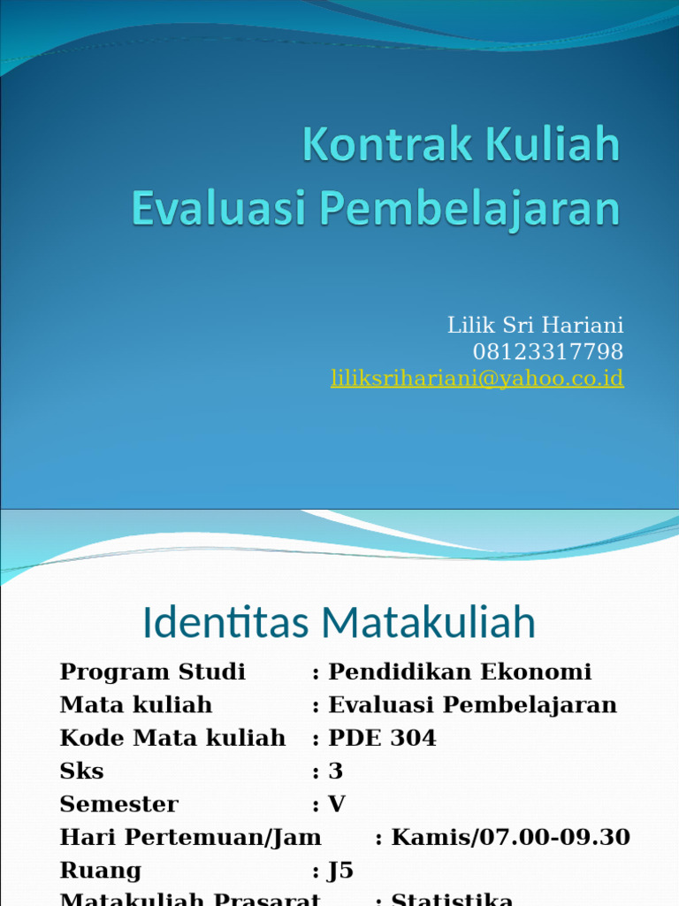 EP-Pertemuan 1-Kontrak Kuliah | PDF
