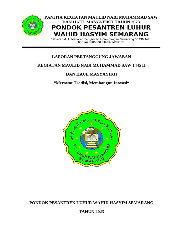 LPJ Maulid Dan Haul 2023-1 | PDF