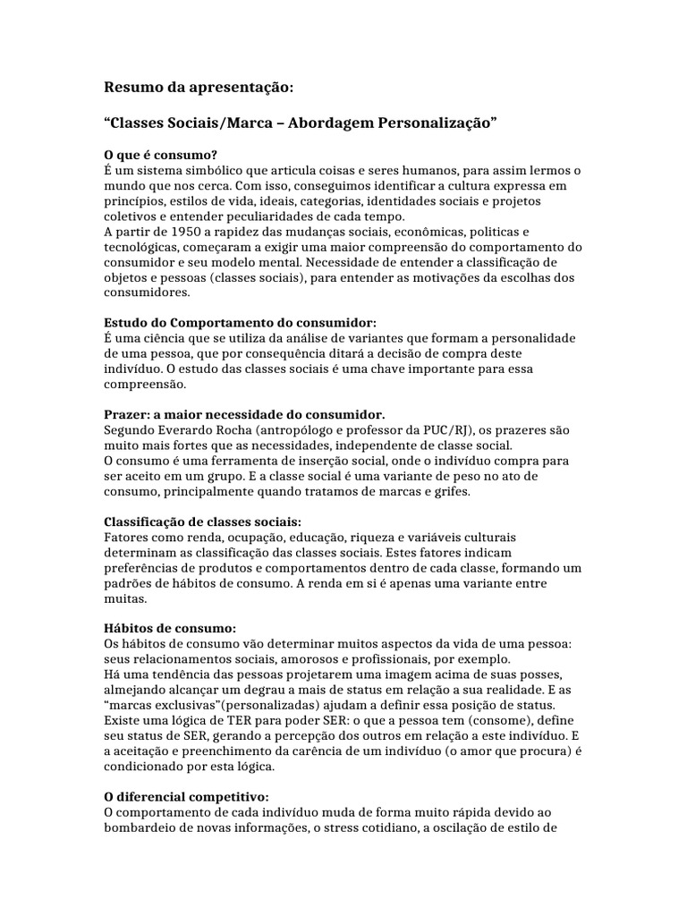 Resumo Apresentação - Final | PDF