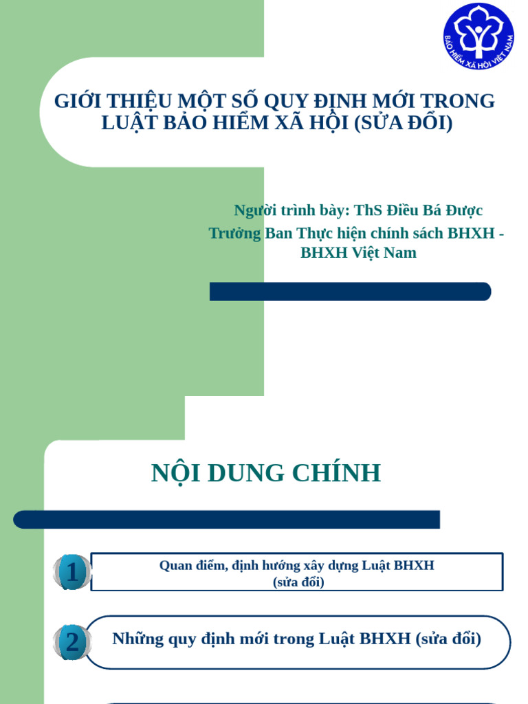 Bai Giang Luat BHXH 2014 HKTKT | PDF | Vietnam | Finance & Money Management