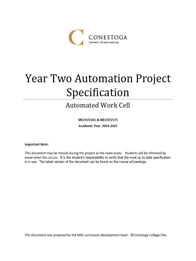 Year 2 Project Description - 2024-2025 - Rev - 0 | PDF