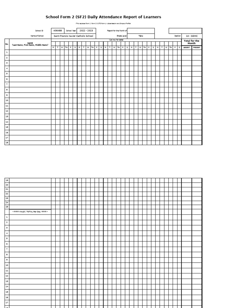 Attendance Record Template | PDF