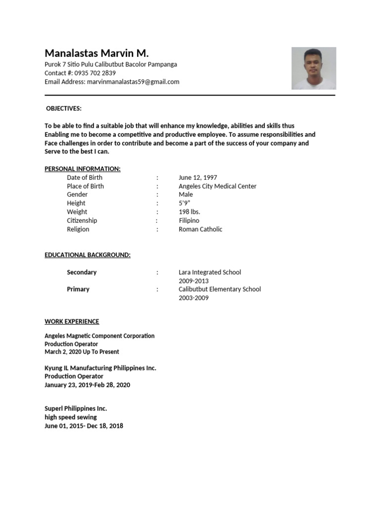 Marvin Resume Updated | PDF
