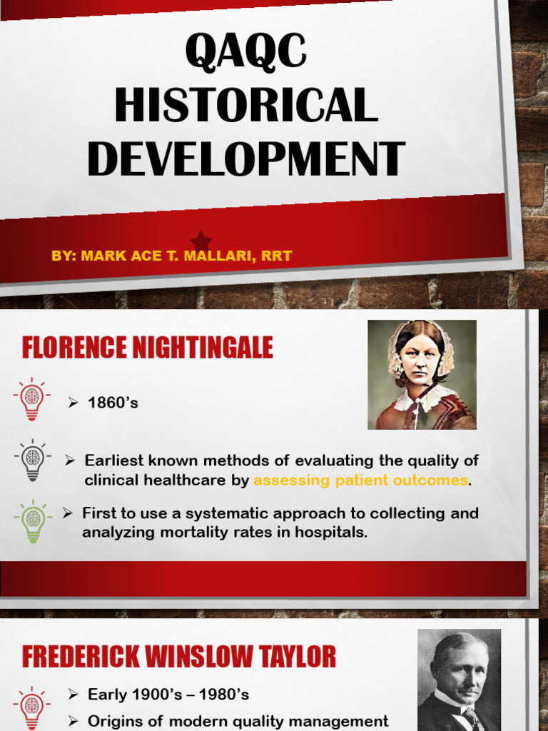 QAQC Historical Development-students | PDF