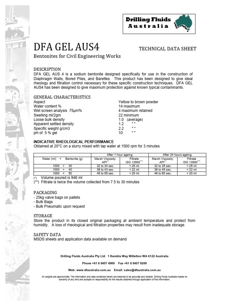 Dfa Gel Aus4 TDS | PDF