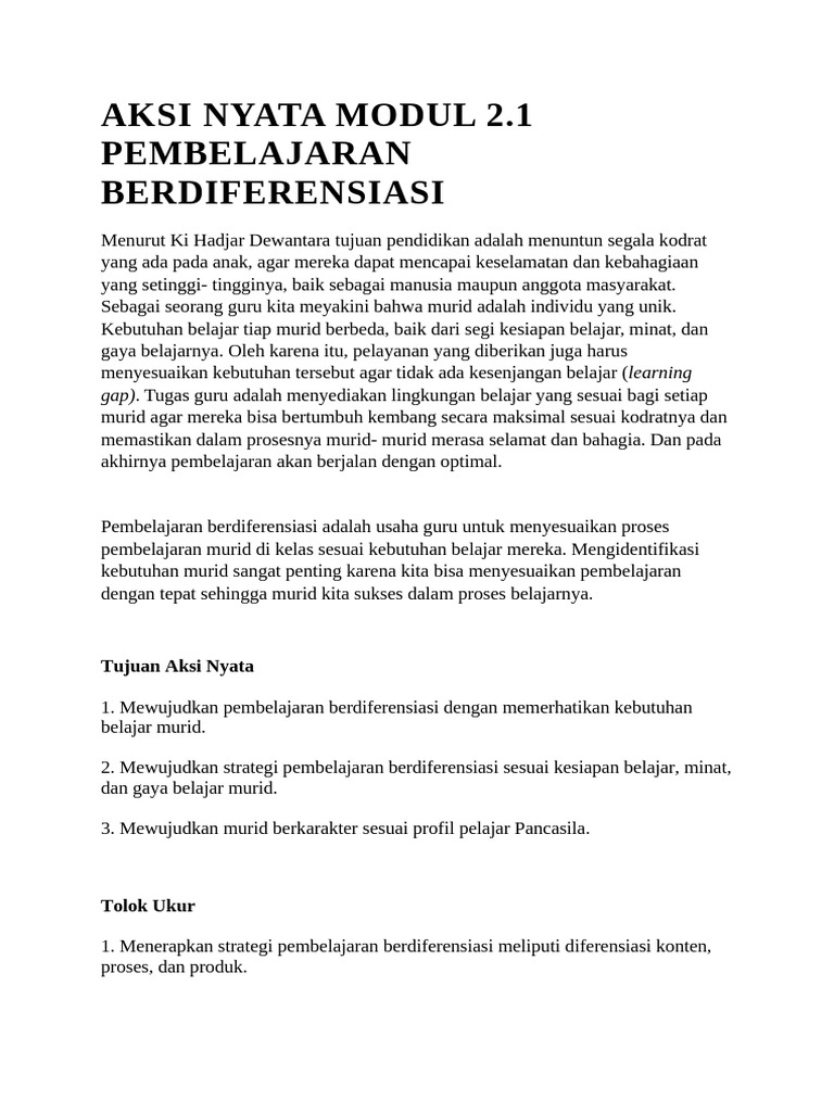Aksi Nyata Modul 2 | PDF