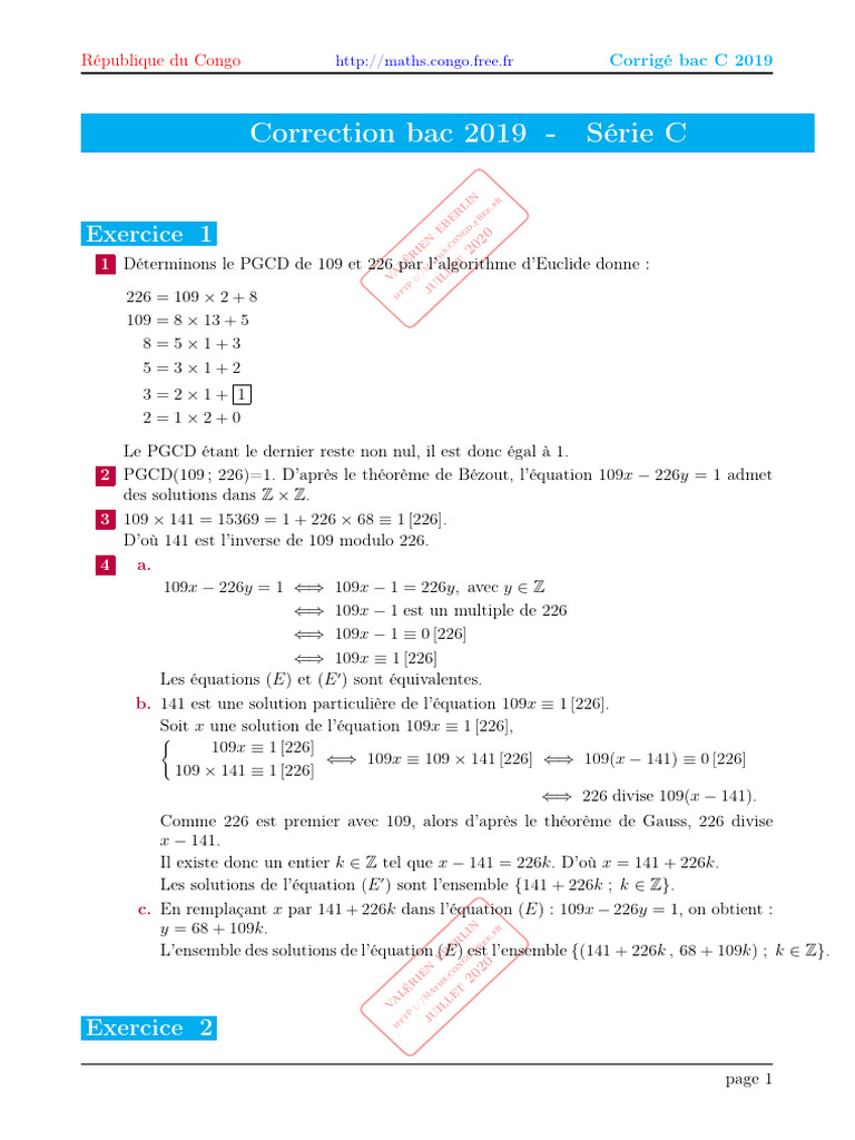 2019 Cor Bac C | PDF
