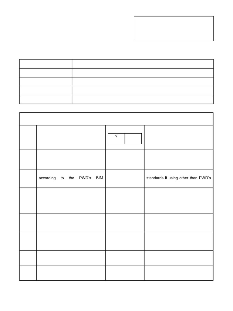 BIM_005_Model_Requirement_Checklist_Architect | PDF