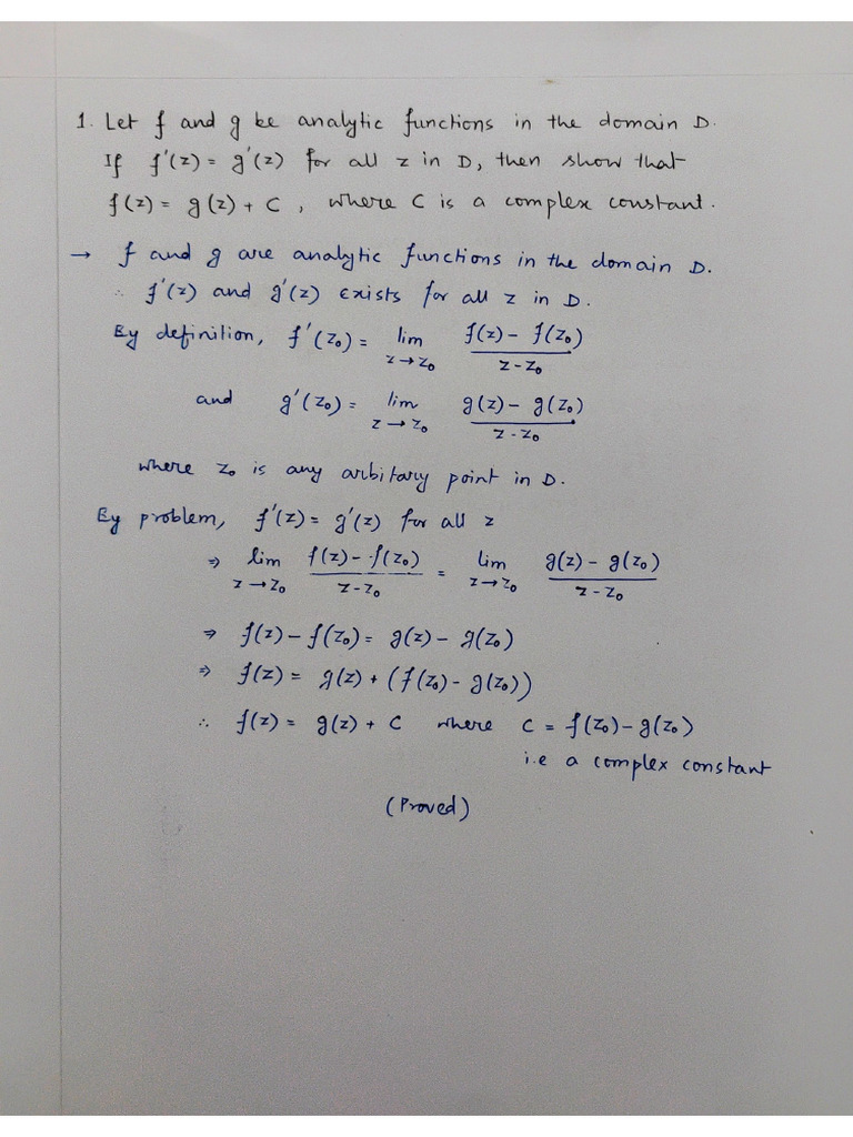 Complex Analysis Problems And Solutions Pdf
