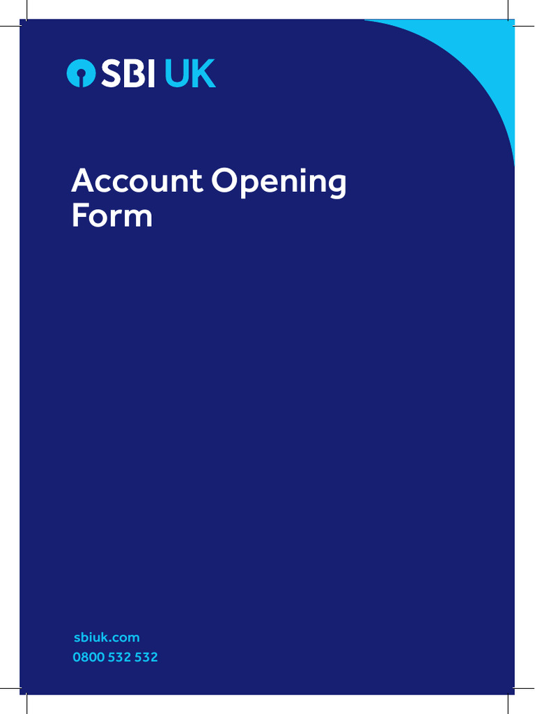 Account Opening Form - UK Resident Account Opening Form | PDF ...