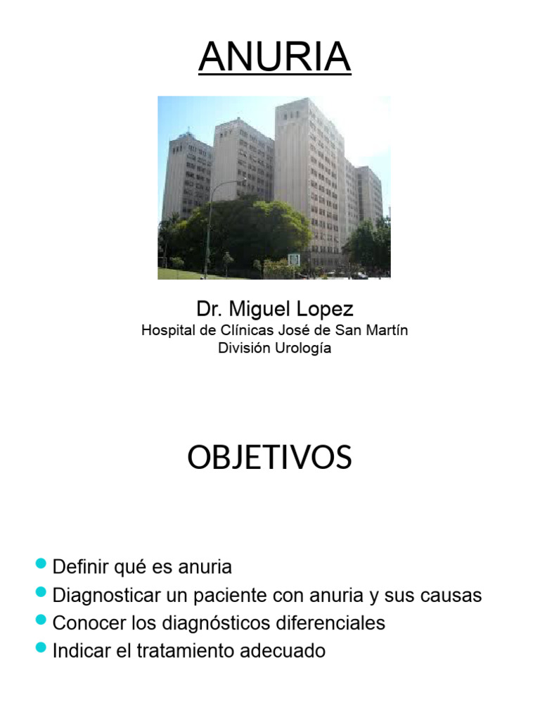 Anuria Dr. Lopez | PDF