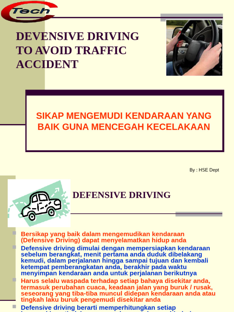 Materi Training Defensive Driving | PDF