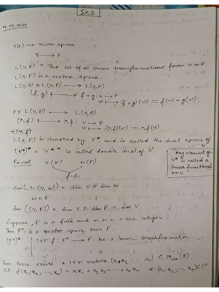 Vector calculus notes | PDF
