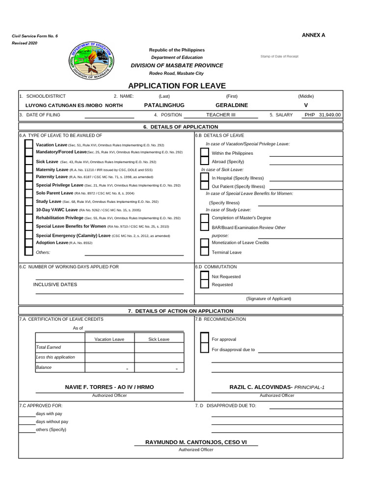 Form 6 New | PDF