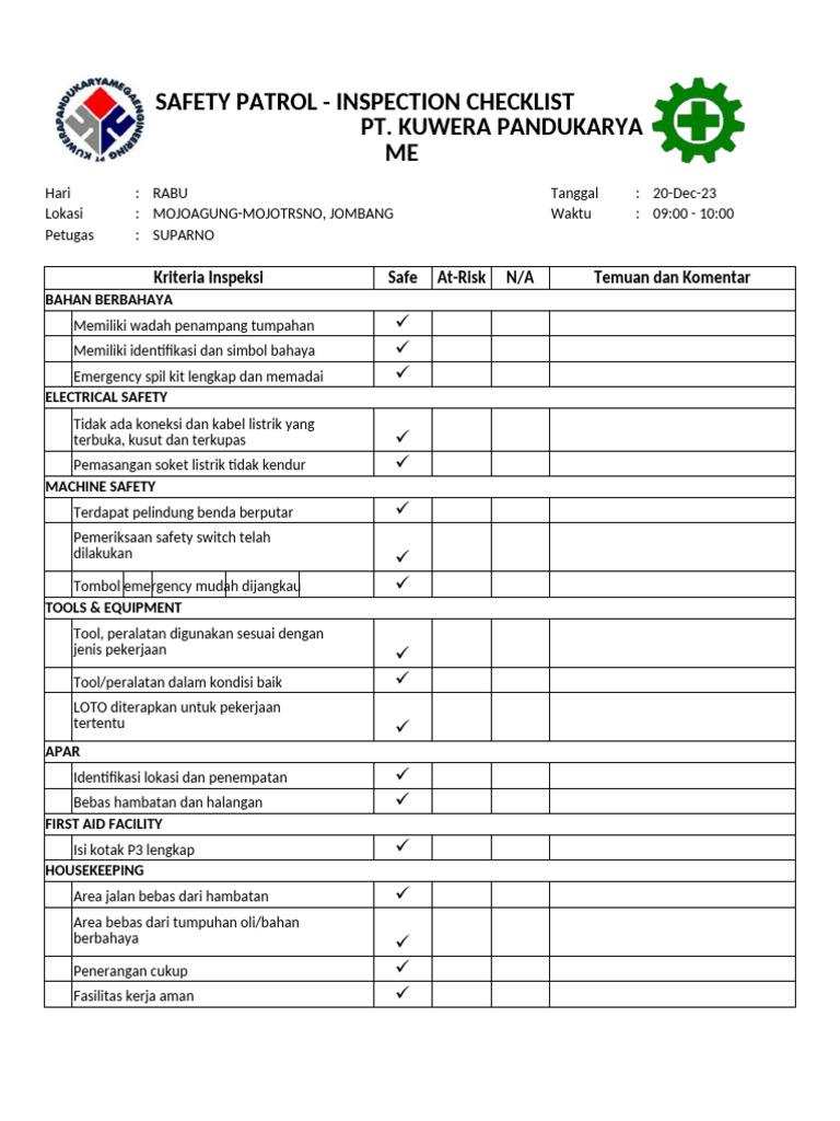 Form Safety Patrol | PDF