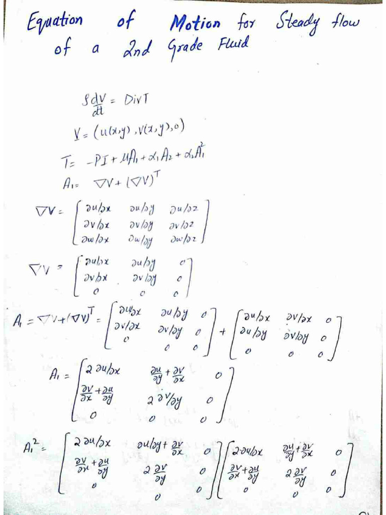 Fluid Dynamics Assignment 3-1 | PDF