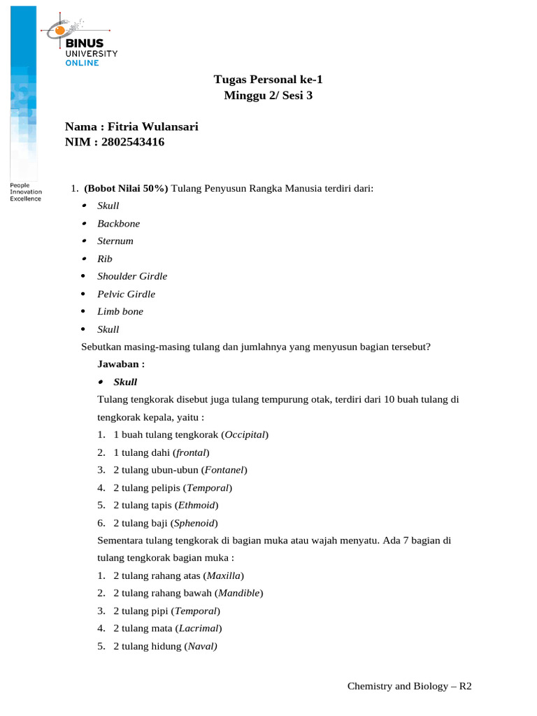 2802543416-Fitria Wulansari-Tugas Personal - Chemistry and Biology ...