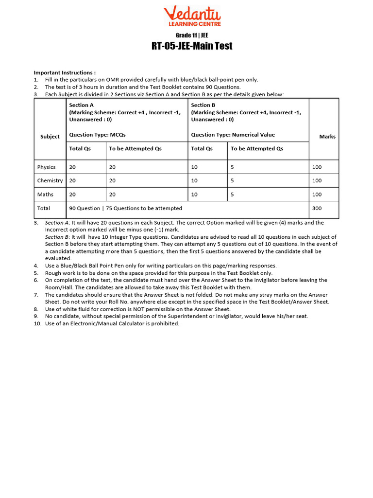 11th JEE Weekday (32 Copies) | PDF