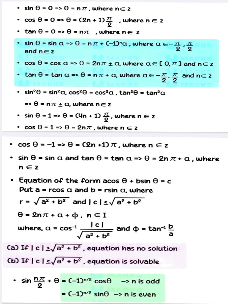 Trigonometric Equations | PDF
