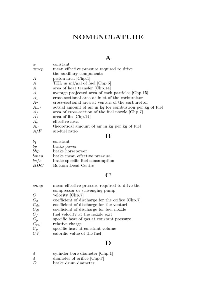 Nomenclature | PDF