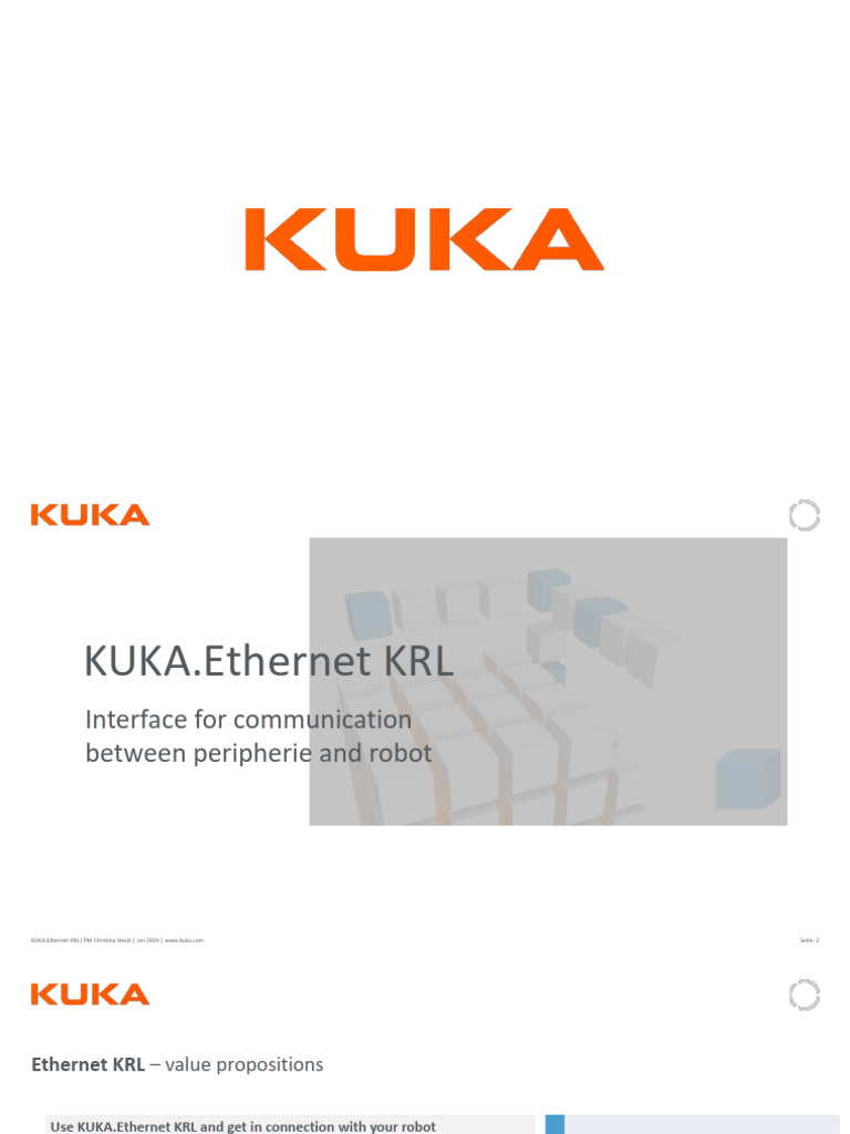 SW PPT Kuka - Ethernet KRL en | PDF | Network Protocols | Computer Architecture