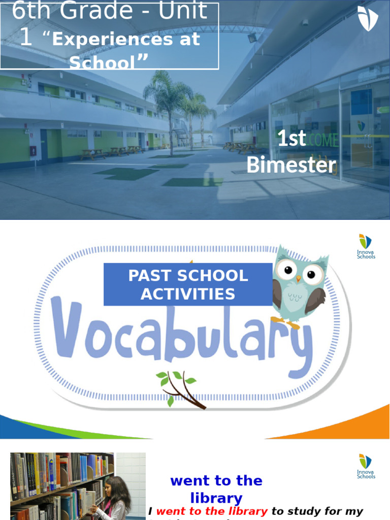 Vocabulary About Past School Activities - Past Expressions | PDF