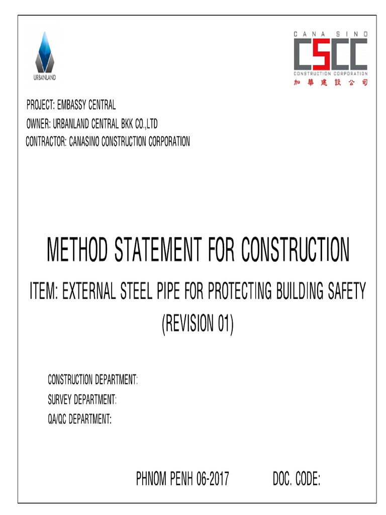 Method Statement For External Building Safety | PDF