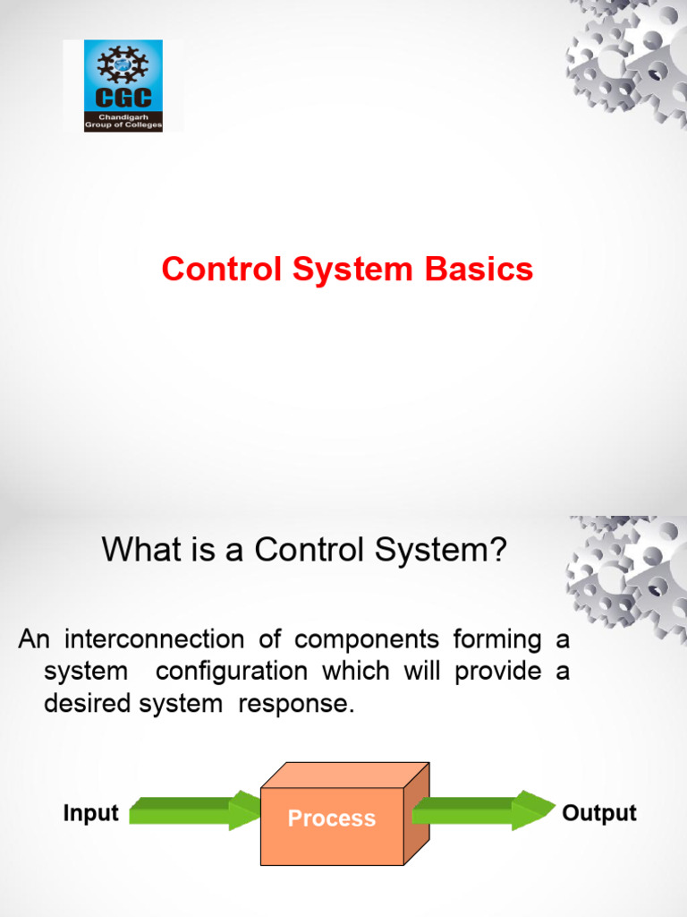 Control System Lect 1.Pptx | PDF