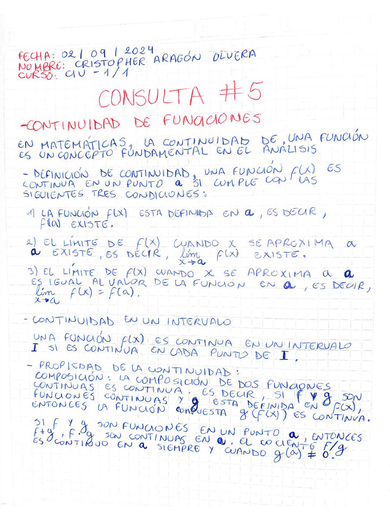 Consulta #5 Calculo Dif. e Integral | PDF