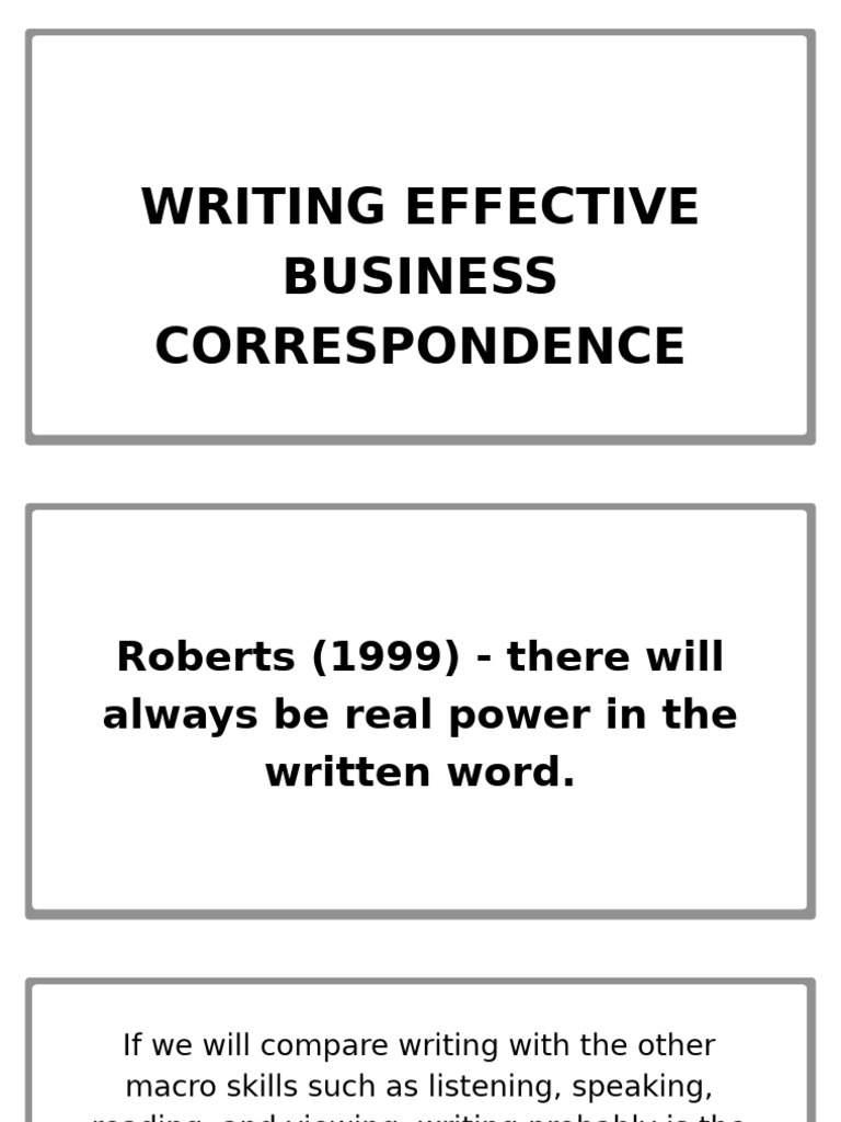 Writing Effective Business Correspondence | PDF