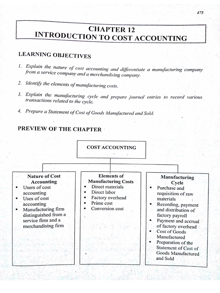 C12 Introduction To Cost Accounting | PDF