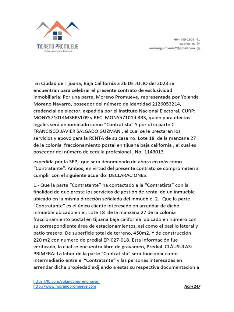 Contrato de La Postal | PDF