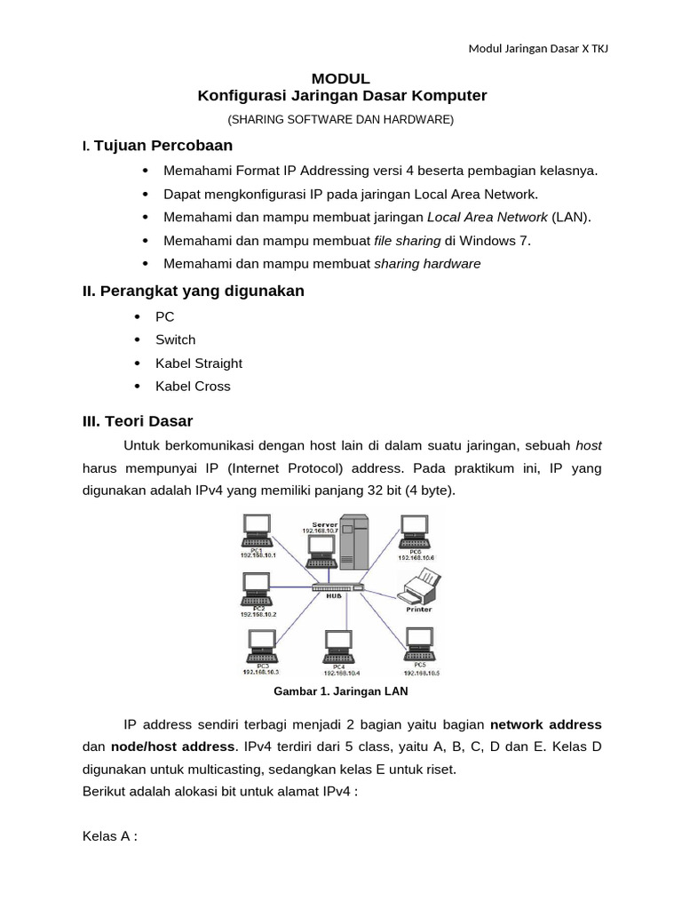 Modul Peer To Peer LAN + Switch | PDF | Ip Address | Computers