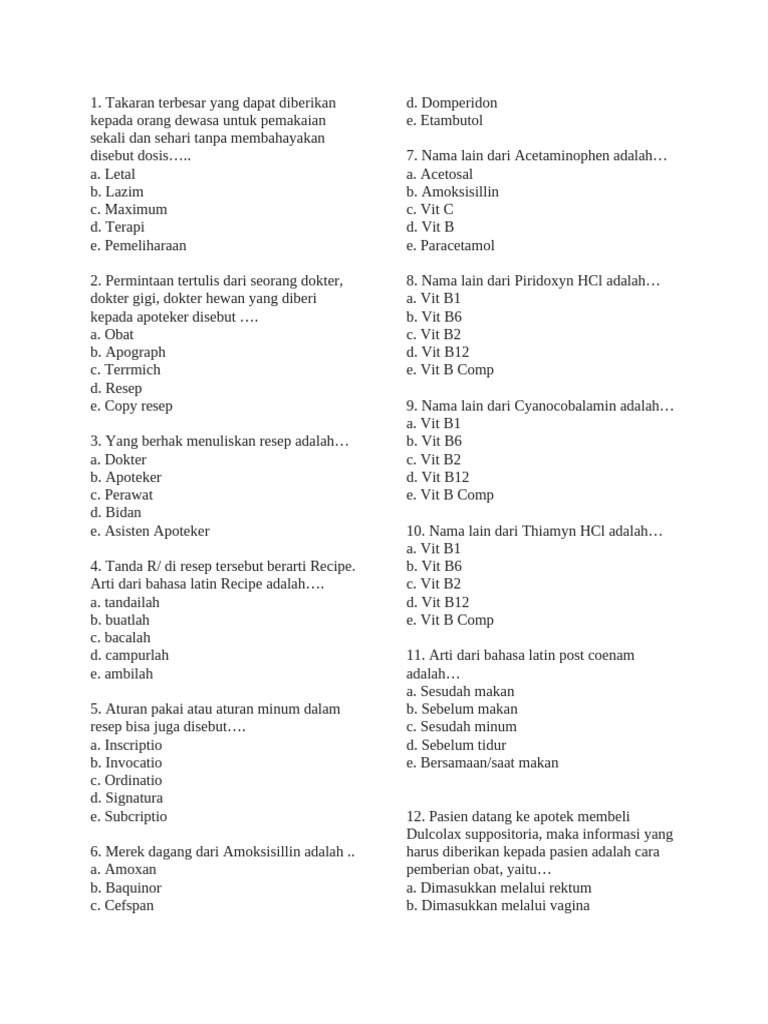 Latihan Soal ULHA DDK | PDF