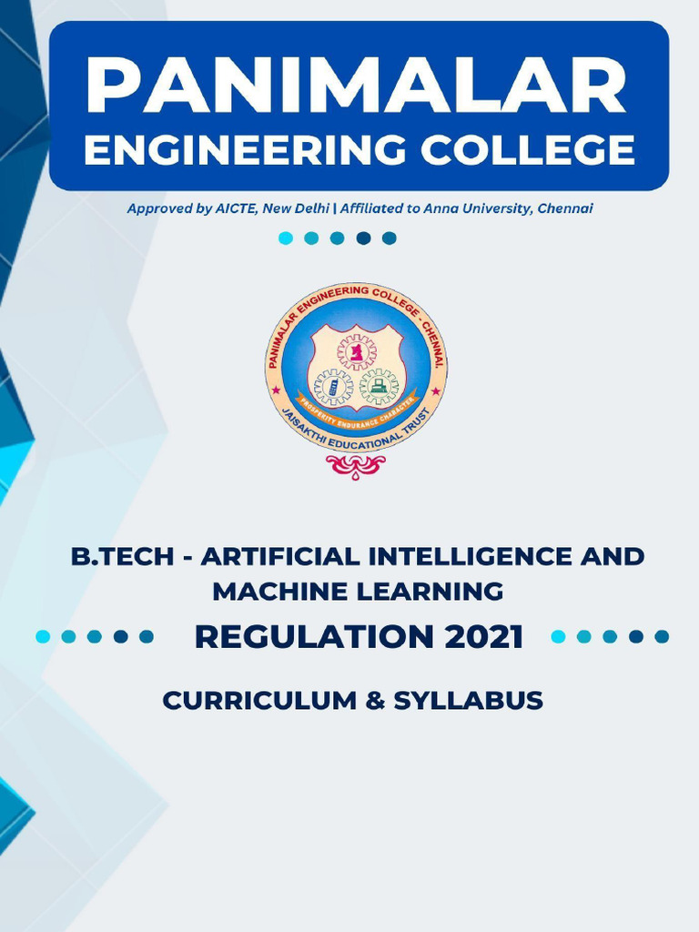R2021 B.Tech (AI&ML) Syllabus&Curriculum | PDF