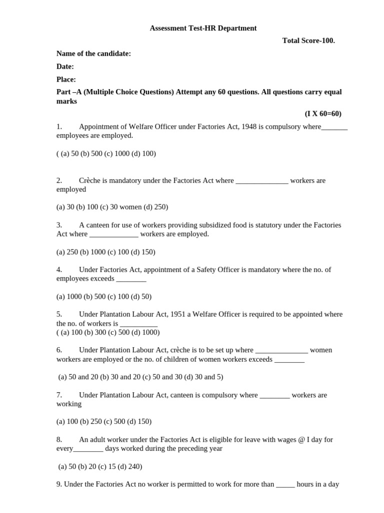 2.HR Exam | PDF