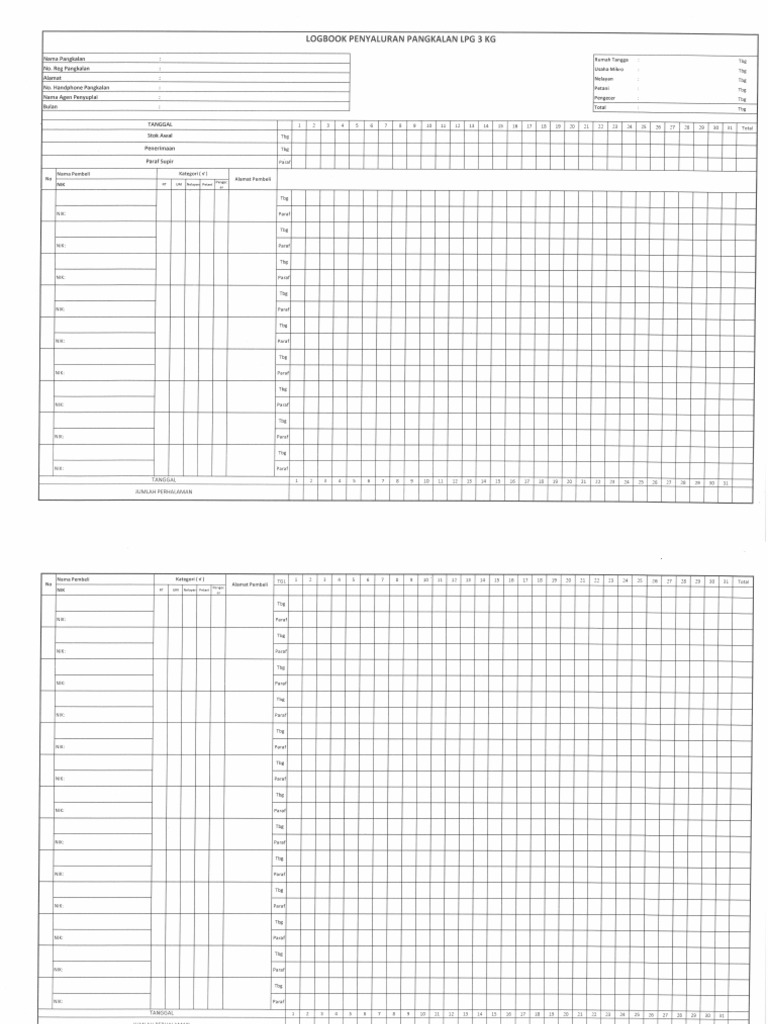Format Logbook Kosong 2024 Pdf