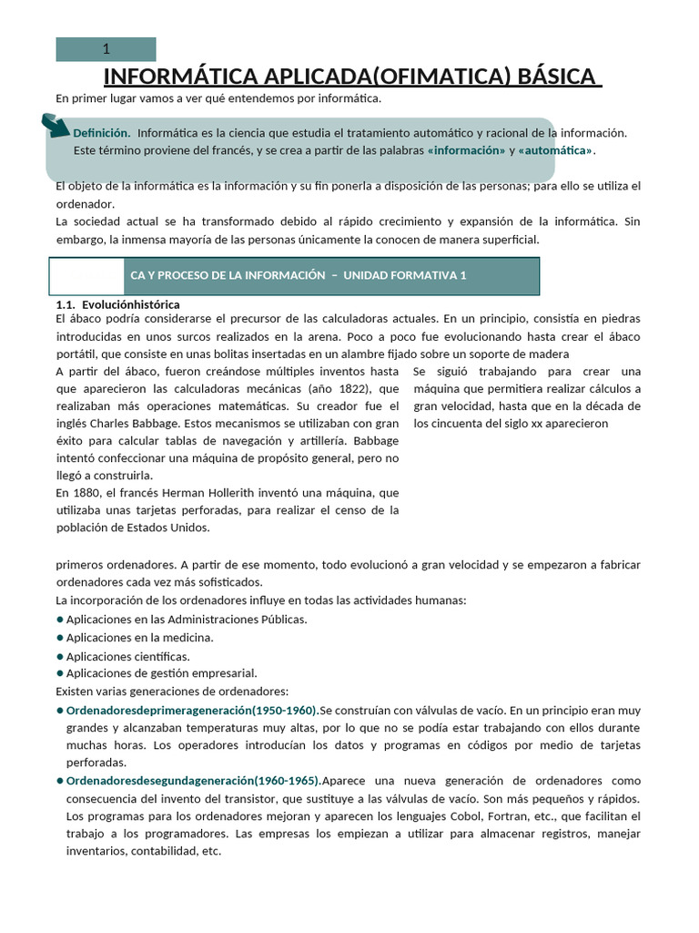 INFORMÁTICA(OFIMATICA)APLICADA II PARCIAL 2024 | PDF