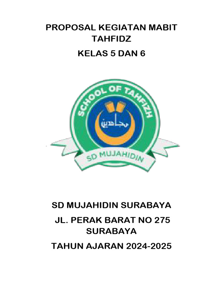 Mabit Tahfidz SD Mujahidin Surabaya | PDF
