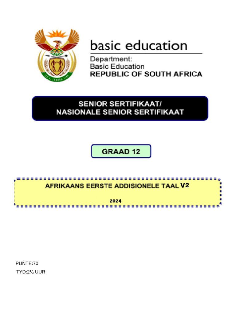 Afrikaans Fal Preliminary v2 2024 QP - PDF - 20240822 - 000904 - 0000 | PDF
