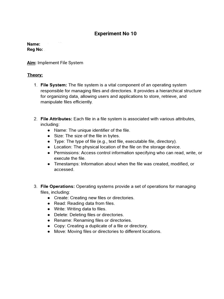 Dhroov Assignment10 | PDF | Computer File | File System