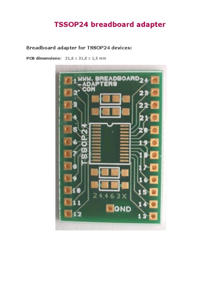 TSSOP24 Adapter | PDF