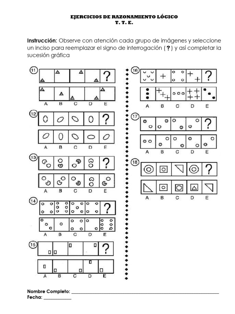 Ejercicios de Razonamiento Lógico | PDF