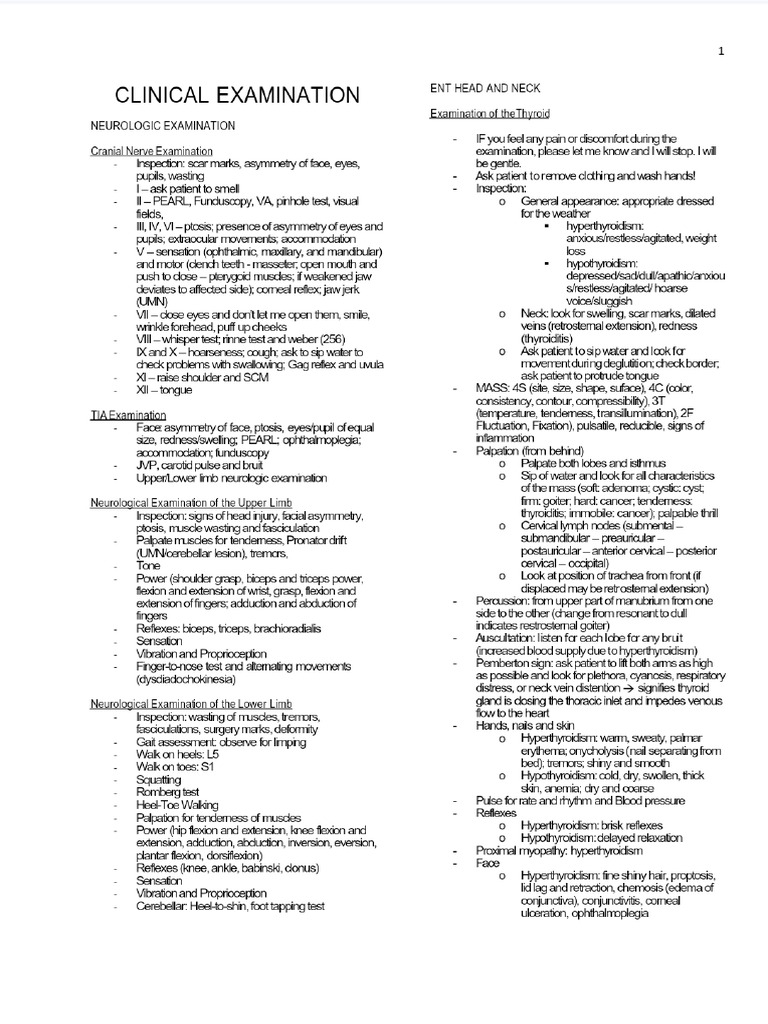 AMC Clinical Notes | PDF