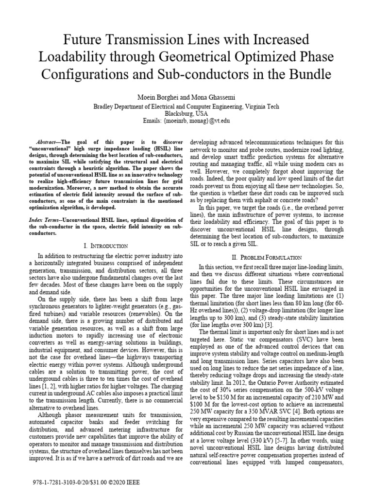 Future Transmission Lines With Increased Loadability Through ...